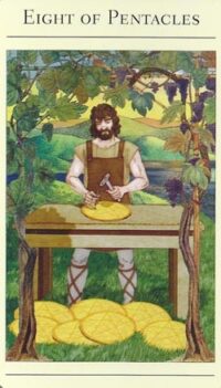 Eight of Pentacles Tarot Card Meaning | Minor Arcana Cards - askAstrology