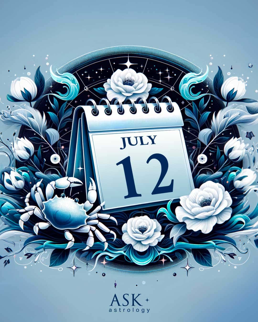 Zodiac Calendar July 12 - Happy Birthday Cancer Sun Sign!
