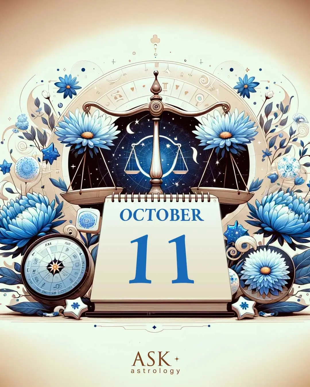 Zodiac Calendar October 11 - Happy Birthday Libra Sun Sign!