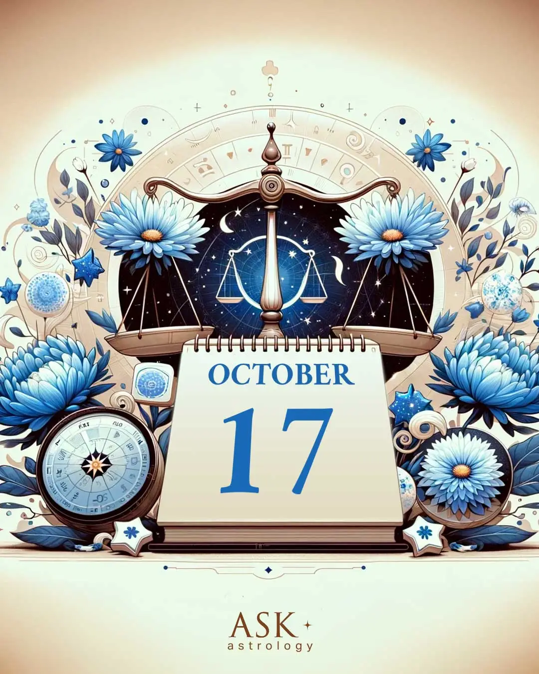Zodiac Calendar October 17 - Happy Birthday Libra Sun Sign!